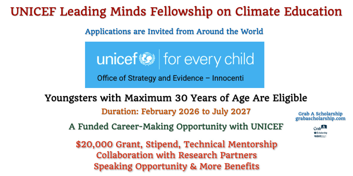 UNICEF Leading Minds Fellowship on Climate Education (Funded)
